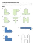 Area of compound shapes (rectangles) lesson y7 | Teaching Resources
