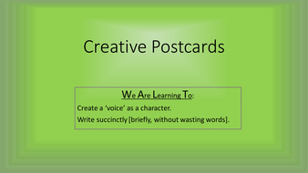 Writing Postcards: Voice, Tone & Succinct Writing | Teaching Resources
