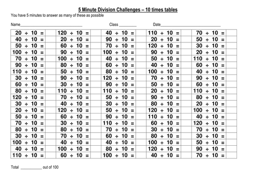 52, 100 Question multiplication and division challenges by eric_t ...