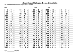 52, 100 Question multiplication and division challenges | Teaching ...