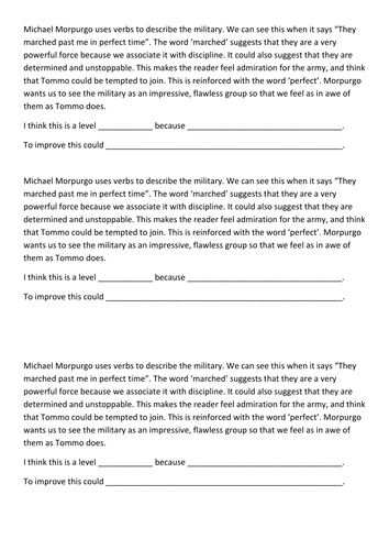 Private Peaceful Lessons Y8 | Teaching Resources