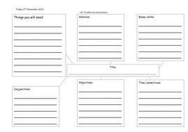 Planning instructions template | Teaching Resources