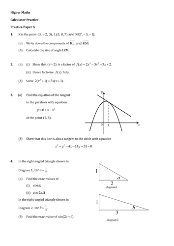 NEW Higher Maths Revision Materials | Teaching Resources