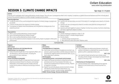 Climate Challenge: Explore the human impact of climate change. (Ages 11 ...