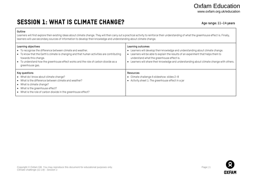 Climate Challenge: Explore the human impact of climate change. (Ages 11 ...