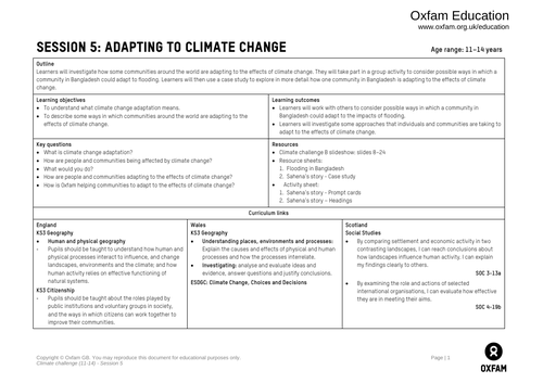 Climate Challenge: Explore the human impact of climate change. (Ages 11 ...