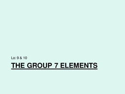 Group 7 Displacement Reactions | Teaching Resources