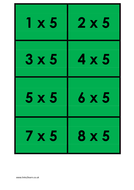 44 Times Tables Matching Cards | Teaching Resources