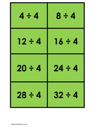 44 Times Tables Matching Cards | Teaching Resources
