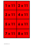 44 Times Tables Matching Cards | Teaching Resources