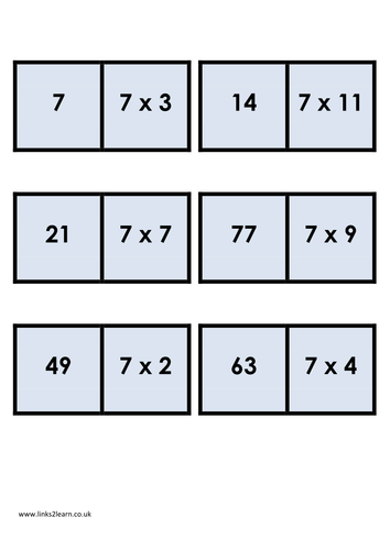 Times tables dominoes | Teaching Resources