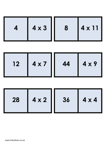Sample of a wide range of 4 times table games and activities | Teaching ...