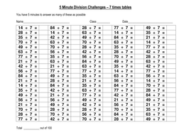 Sample of a wide range of 7 times table games and activities | Teaching ...