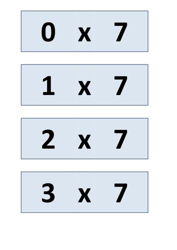 Sample of a wide range of 7 times table games and activities | Teaching ...
