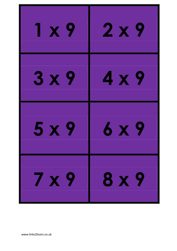 Sample of a wide range of 9 times table games and activites | Teaching ...