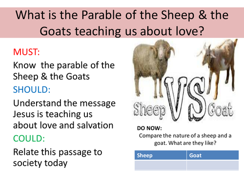 Parable of Sheep & Goats | Teaching Resources