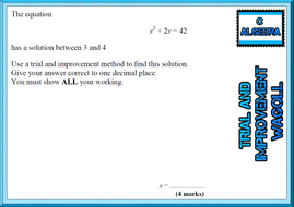 GCSE Mathematics Grade C Algebra revision cards | Teaching Resources