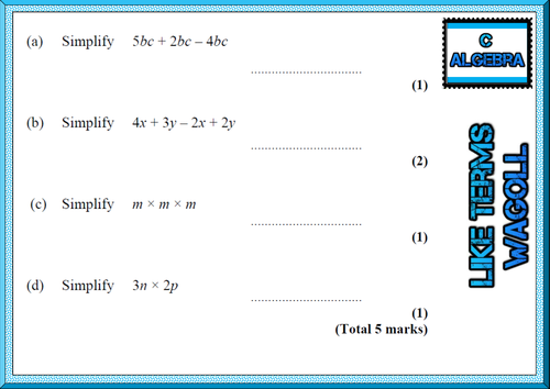 GCSE Mathematics Grade C Algebra revision cards | Teaching Resources