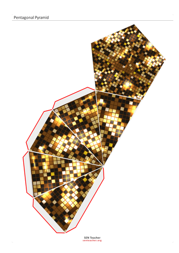 Textured Nets for 3D Model - Prisms and Pyramids | Teaching Resources