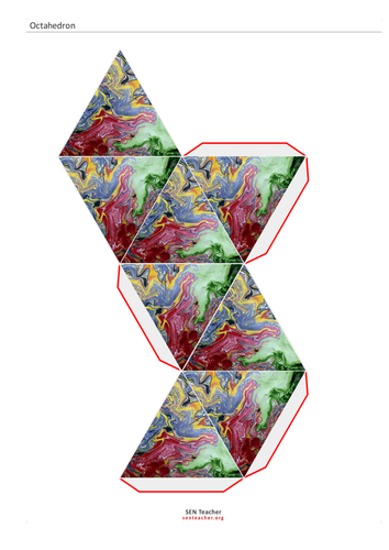 Textured Nets for 3D Model - Prisms and Pyramids | Teaching Resources