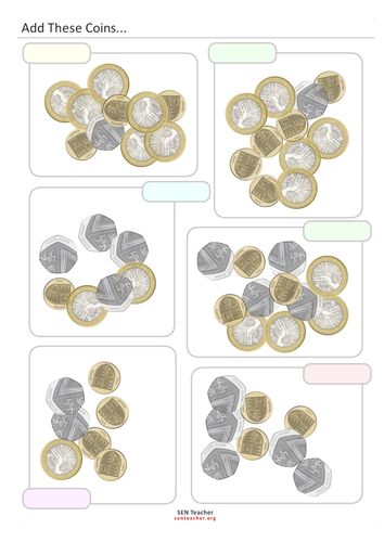 UK Coins - Add Clusters/Groups of Coins | Teaching Resources