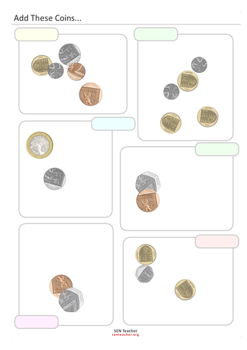 UK Coins - Add Clusters/Groups of Coins | Teaching Resources