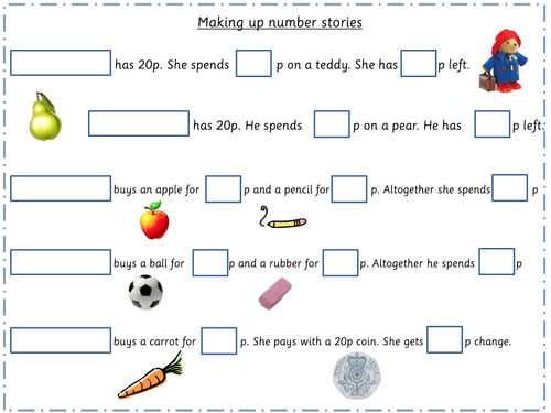 Word Problems Involving Money | Teaching Resources