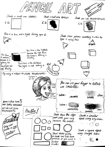 Pencil Art Worksheet | Teaching Resources