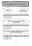 Multiplying Using The Grid Method | Teaching Resources