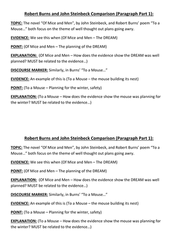 Of Mice and Men - To a Mouse (R. Burns) | Teaching Resources