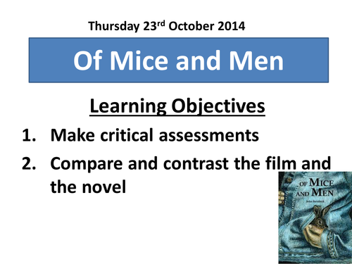 Of Mice and Men - To a Mouse (R. Burns) | Teaching Resources