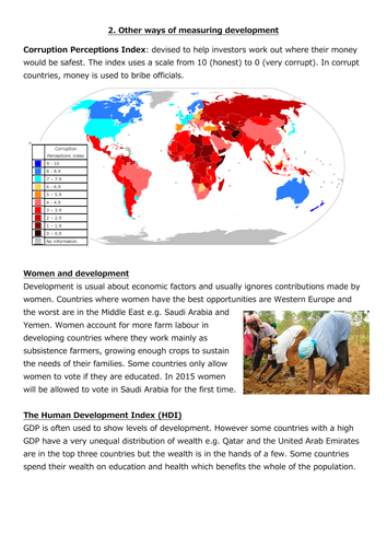 GCSE Geography Revision: Develpment Dilemmas | Teaching Resources