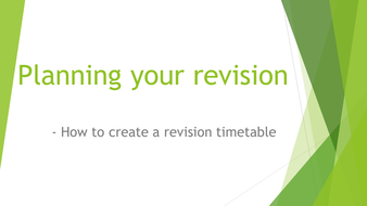 Revision Timetable | Teaching Resources