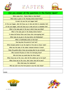 EASTER QUIZ | Teaching Resources
