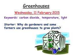 Greenhouses and photosynthesis | Teaching Resources