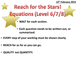 Equations Ladder Activity (5 Levels Summary) | Teaching Resources