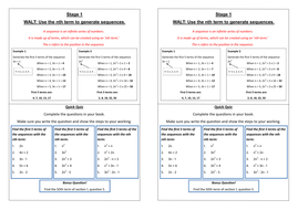 Nth Term Ladder Activity (5 Levels Differentiated) | Teaching Resources