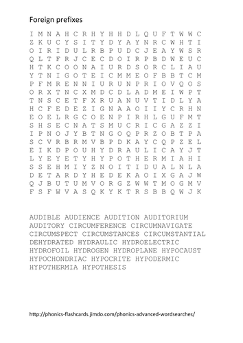 Wordsearches for advanced spellings PDF | Teaching Resources