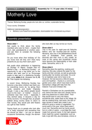 Motherly love | Teaching Resources