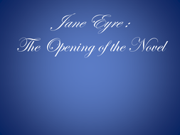 Jane Eyre - Introduction to the novel and Chapter 1 Questions ...