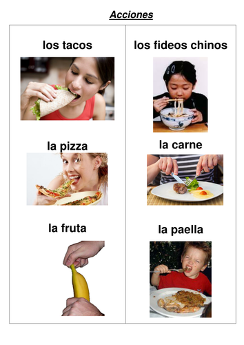 Primary Spanish MFL lesson: Food and 'I like....' (Year 3, Year 4, Year ...