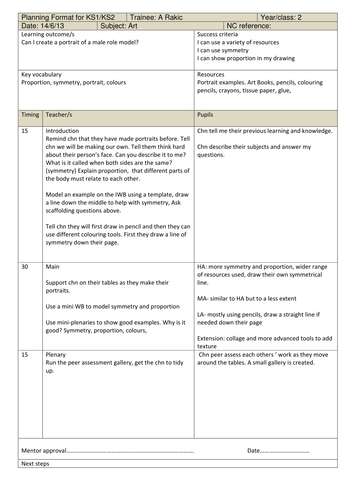 Father's Day Portrait Art Lesson Plan and Flipchart | Teaching Resources