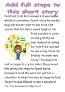 Adding Full Stops Practice 10 Worksheets KS1 or KS2 EAL or SEN by ...