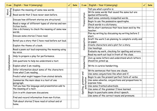 I can statements English, Maths, Science. Primary New Curriculum 2014 ...