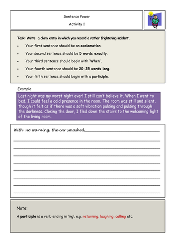 Sentence Power - Starter Activities | Teaching Resources