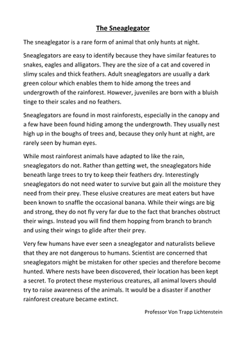 Non Chronological Report Lower KS2 (2 week plan) by charlicollins ...