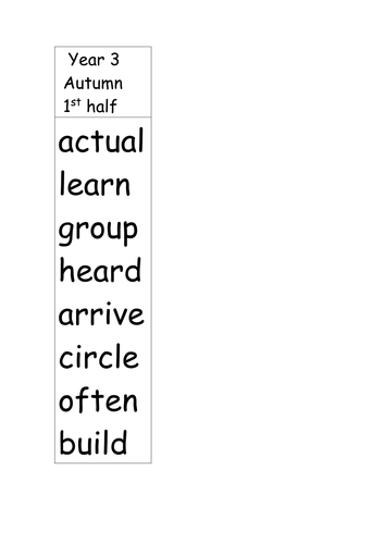 New National Curriculum 2014 spelling lists yr3-6 | Teaching Resources