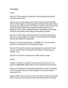 The Tempest play modern language KS2 by ellieteacher - UK Teaching ...