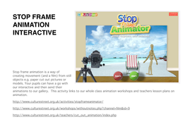 Stop frame animation interactive | Teaching Resources