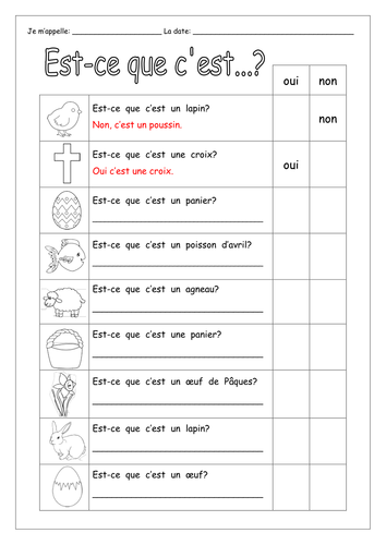 FRENCH - Easter - Joyeuses Pâques - Activity Booklet - Worksheets ...